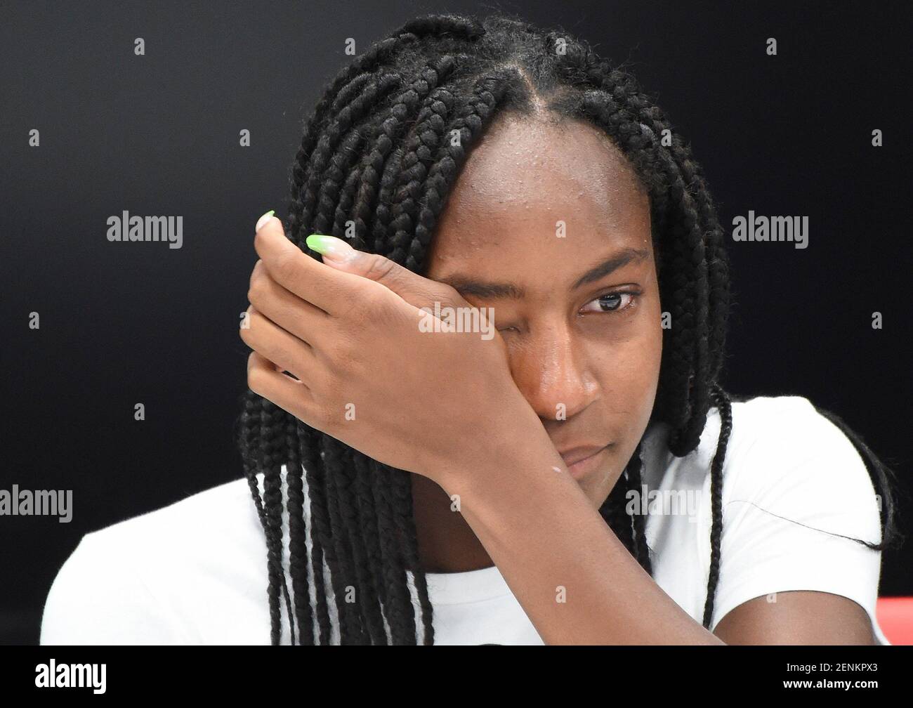 US Open Tennis 2019. Day Six American tennis player Corey Gauff during ...