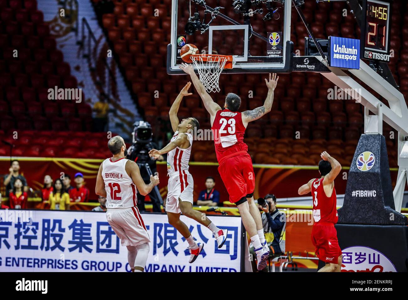British-Iranian professional basketball Aaron Geramipoor of the Iranian ...