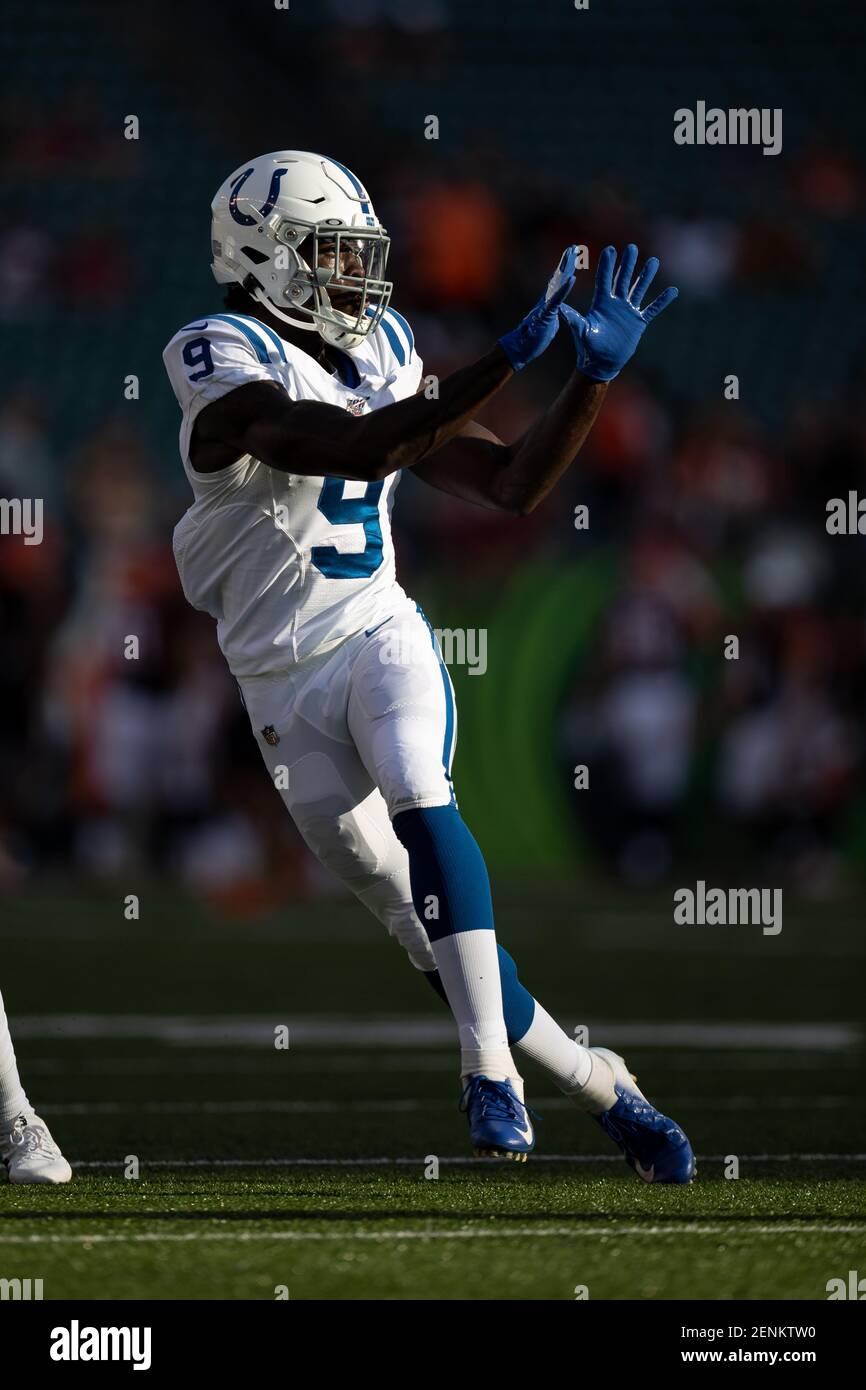 Indianapolis Colts wide receiver Ashton Dulin (9) during NFL football ...