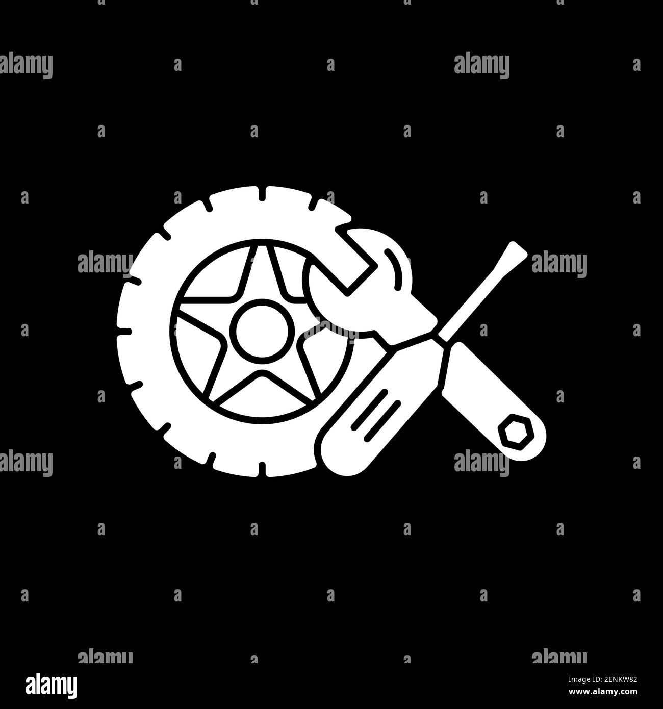 Auto mechanic glyph icon Stock Vector Images - Alamy