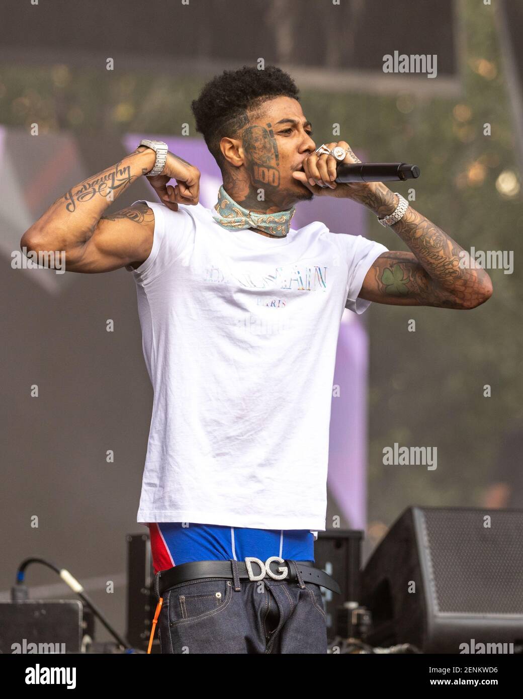 Blueface (Johnathan Michael Porter) during the Made In America Music ...