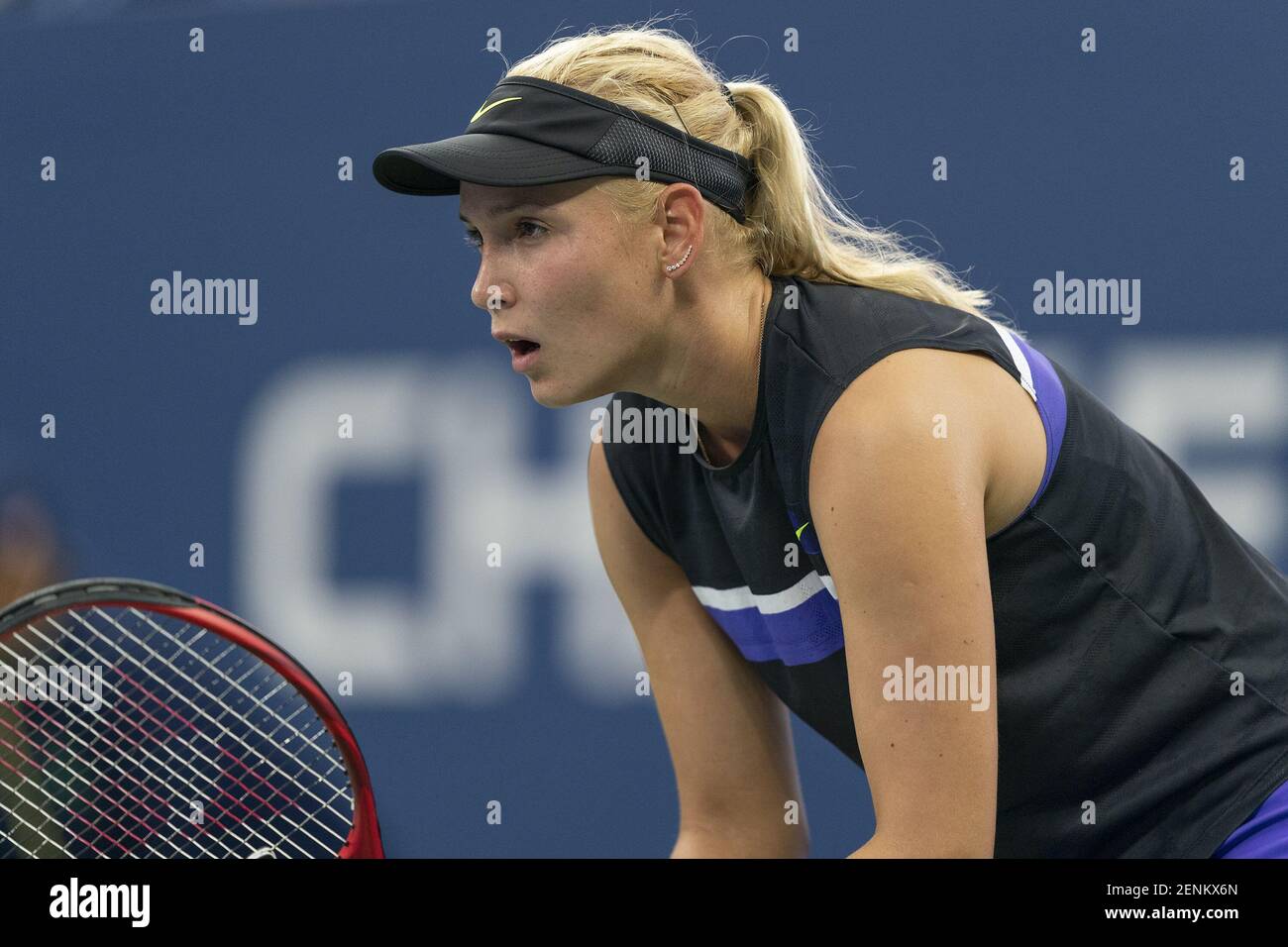 Donna Vekic (Croatia) in action during round 4 of US Open Championship ...