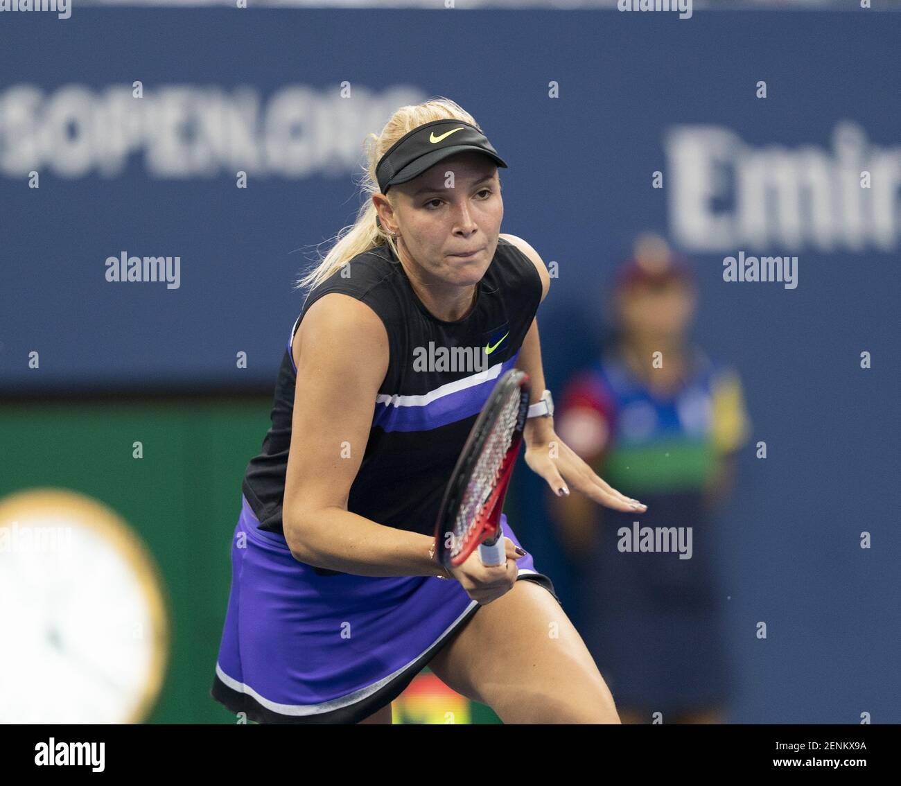 Donna Vekic (Croatia) in action during round 4 of US Open Championship ...