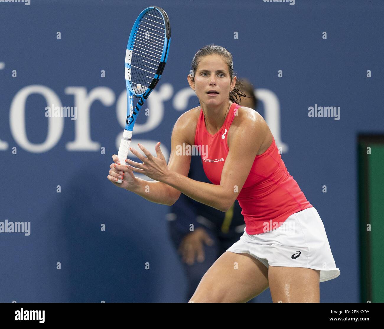Julia Goerges (Germany) in action during round 4 of US Open ...