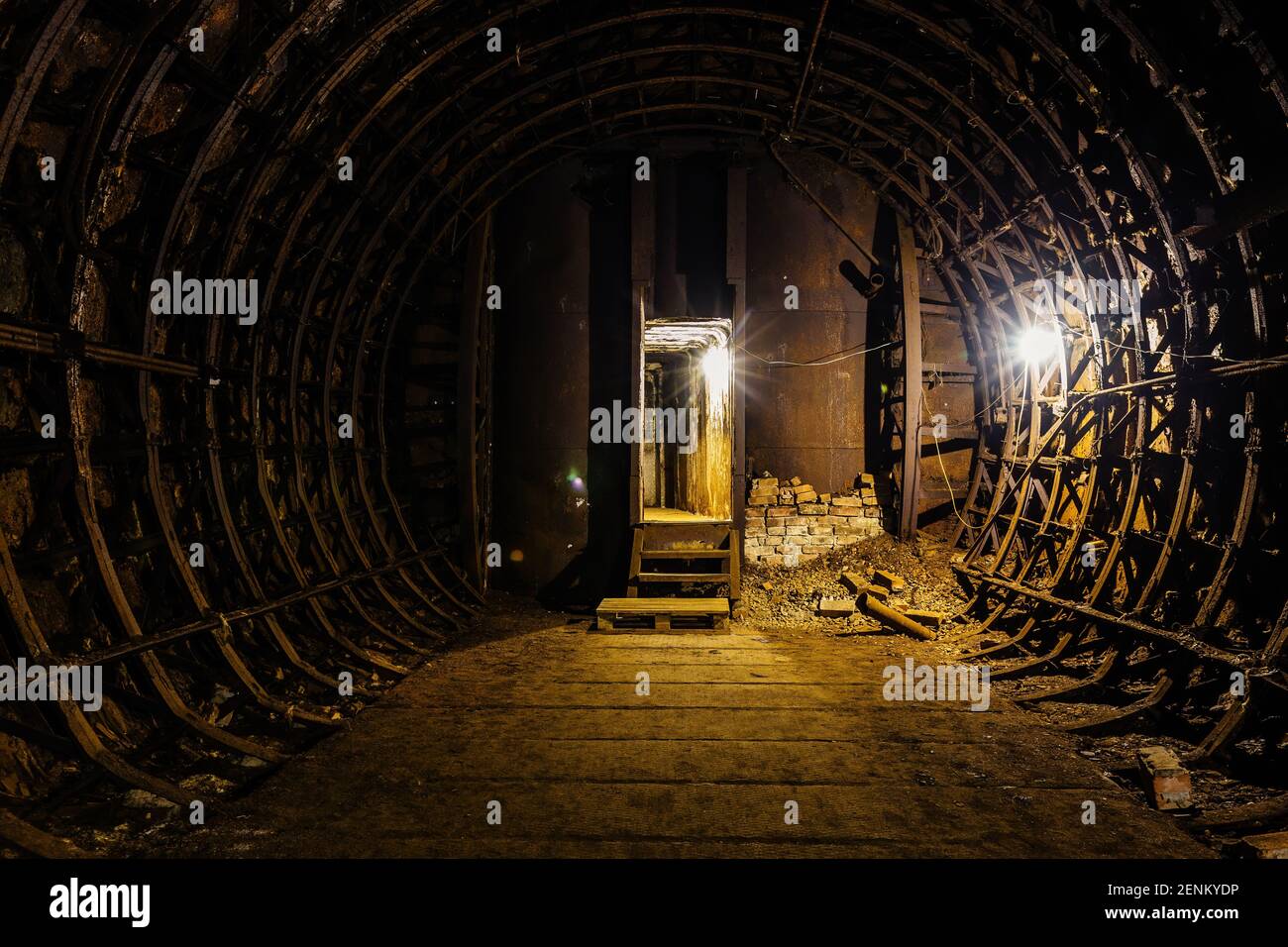 Underground construction. Construction of bunker or subway Stock Photo ...
