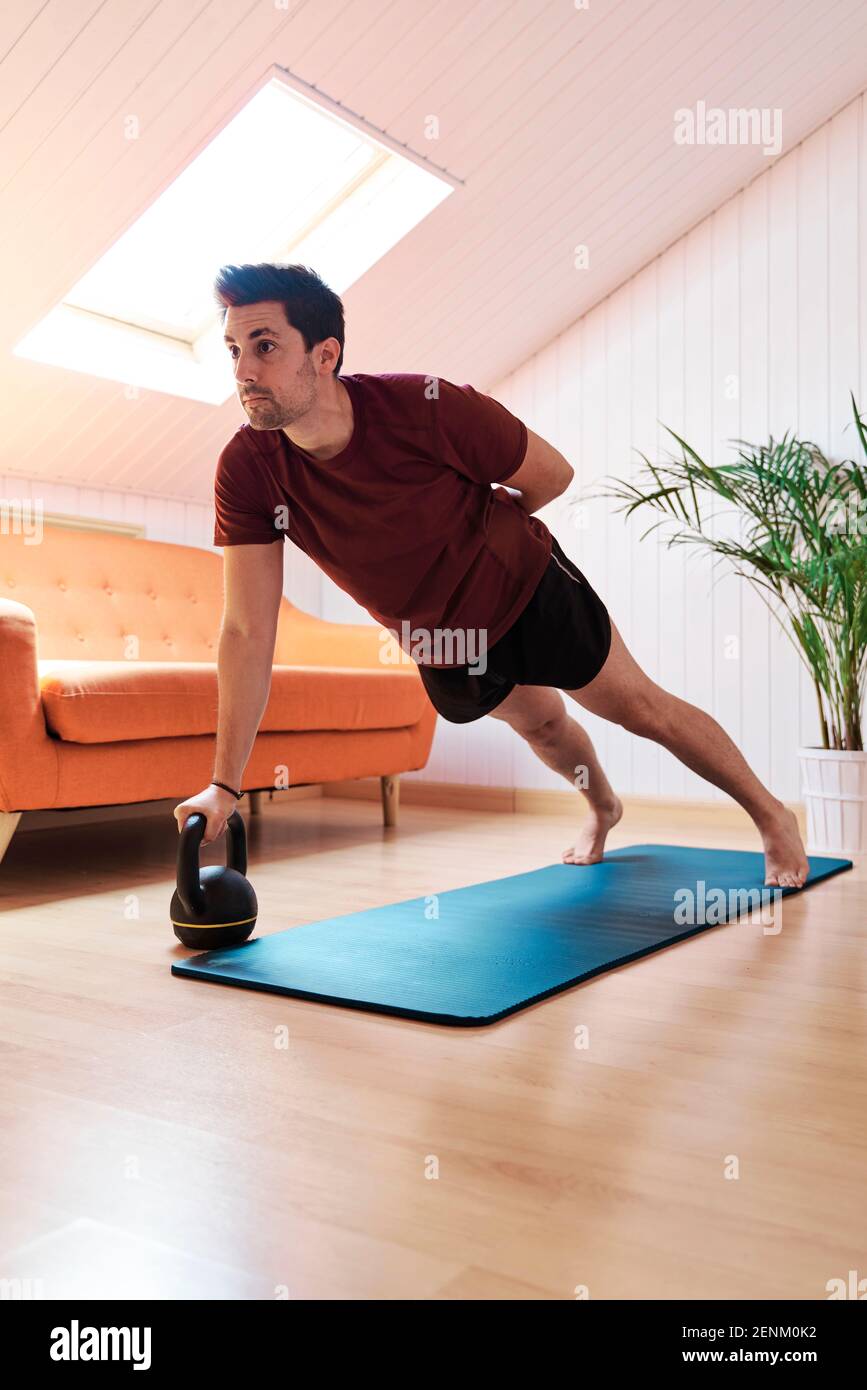 Person using kettlebell hi-res stock photography and images - Alamy