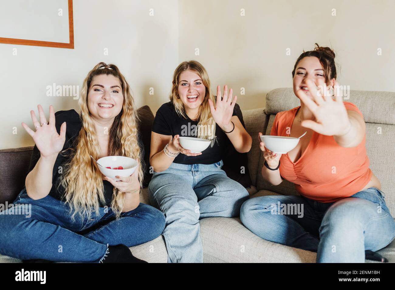 Video call women real people hi-res stock photography and images - Alamy