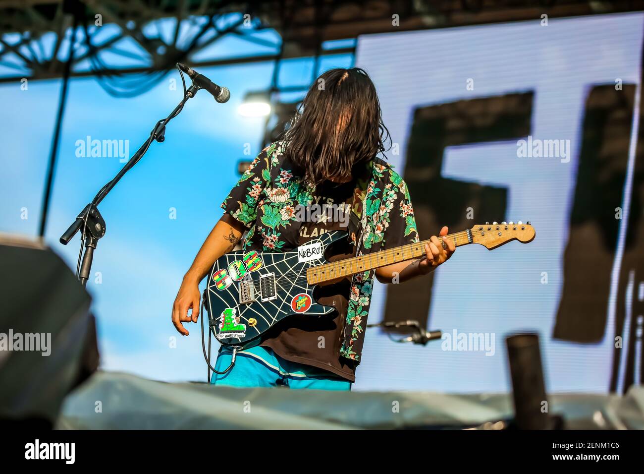 The american punk rock band Fidlar opened the concert of Billie Eilish ...
