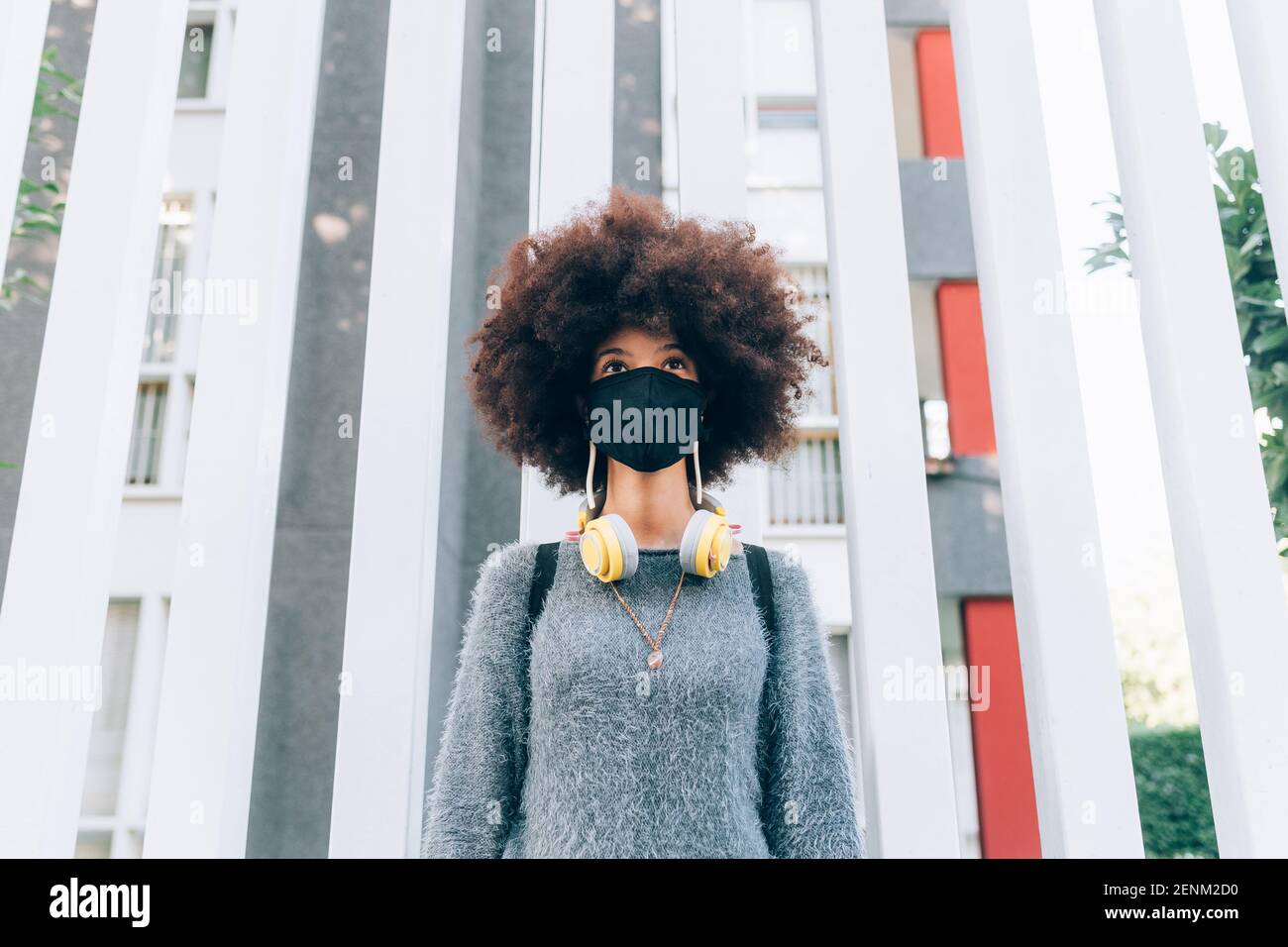 Woman wearing multiple face hi-res stock photography and images - Alamy