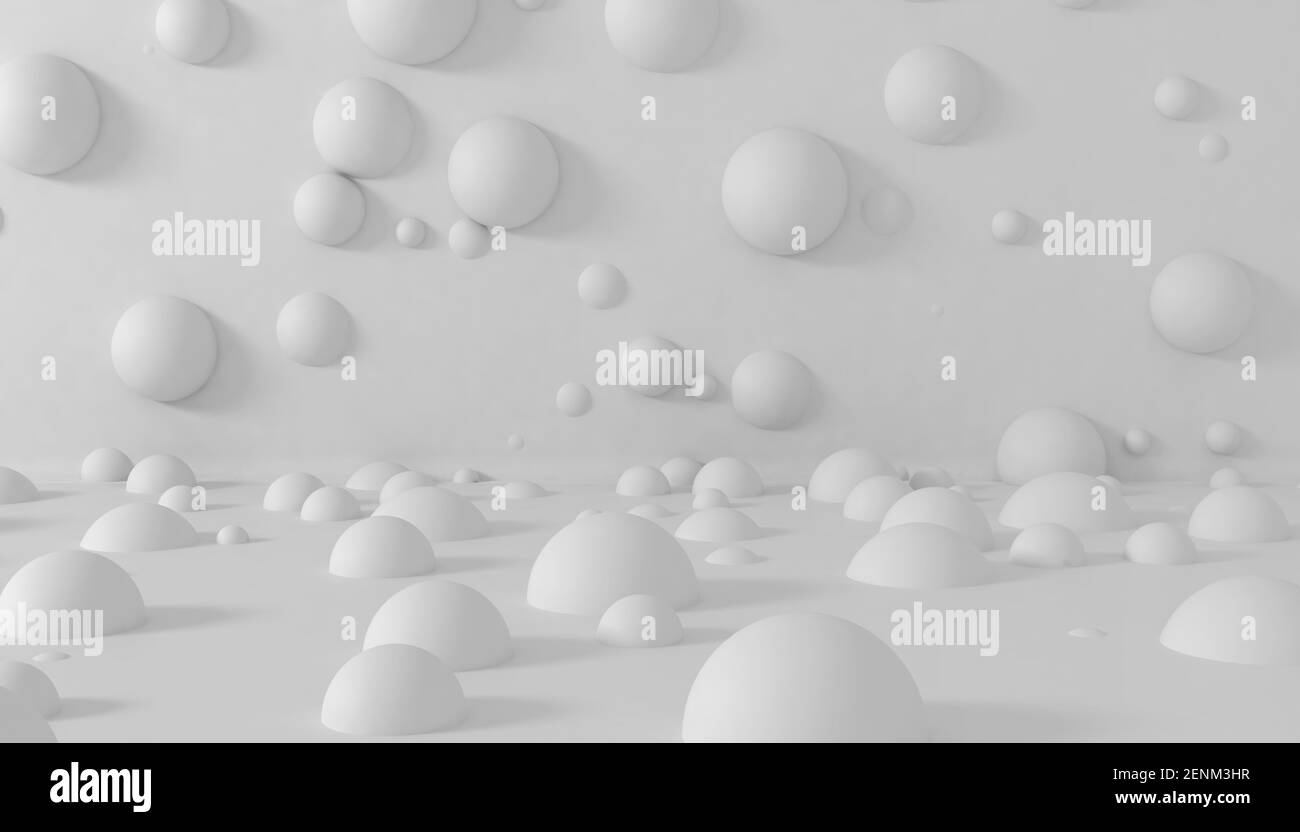 Spheres background. Abstract wallpaper. Geometric shapes. Trendy modern ...