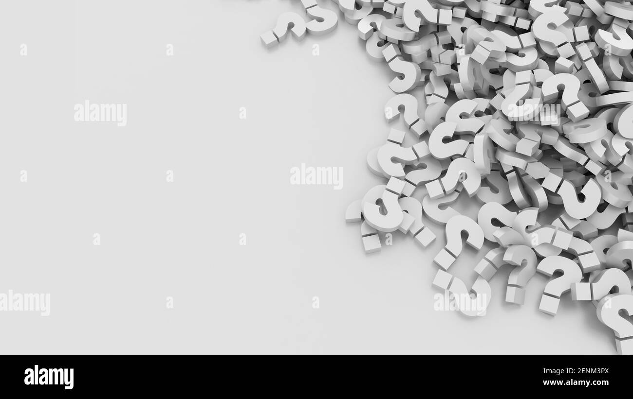 Confused question marks Black and White Stock Photos & Images - Alamy