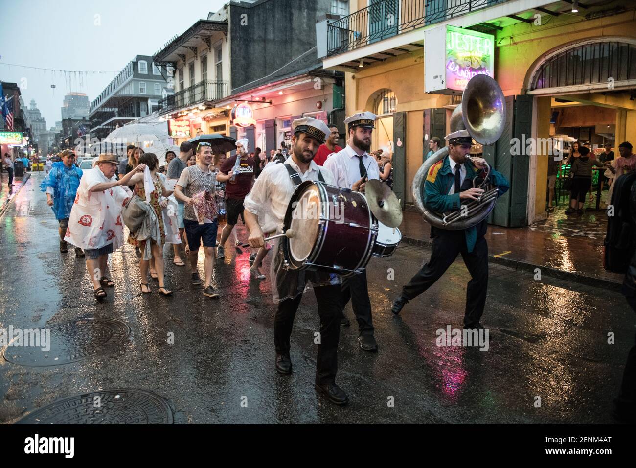 A joyful wedding second line parade fills the streets of the French ...