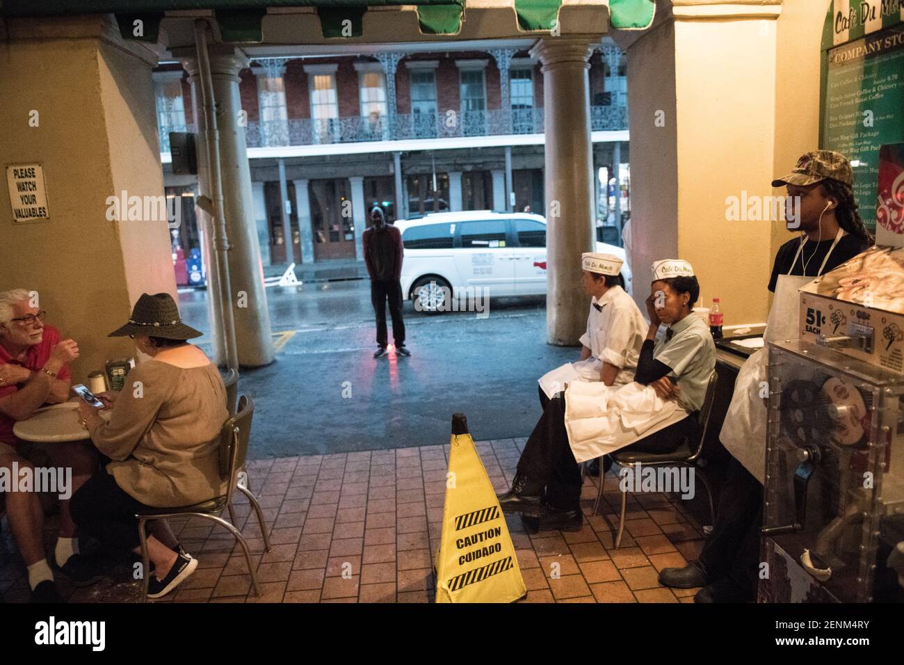 Cafe Du Monde, a historic New Orleans landmark known for its beignets ...