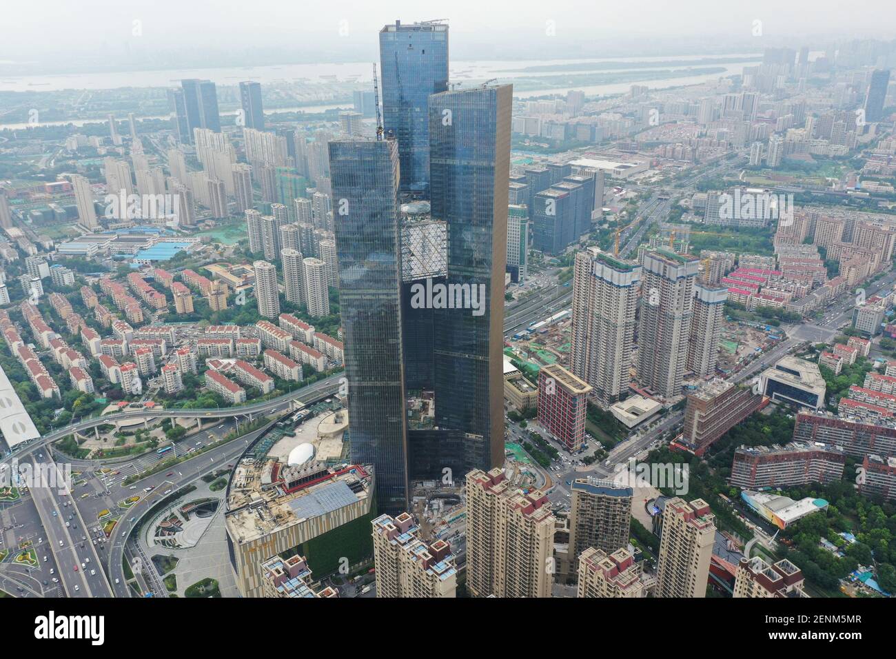 Jiangsu,CHINA-An aerial photo of the nearly completed GEÂ·WORLD is ...