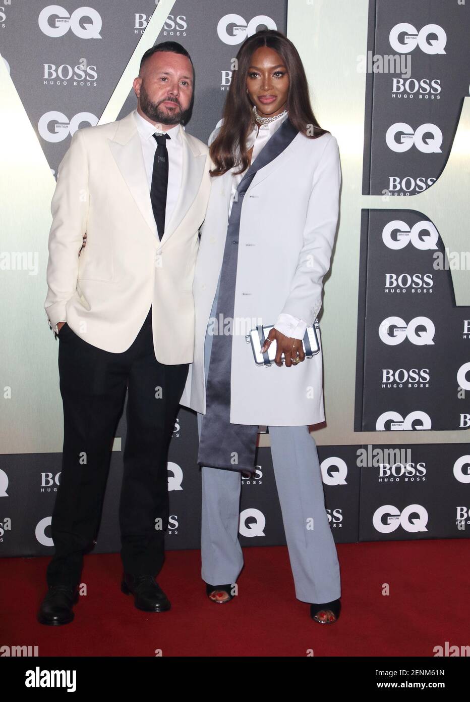 Kim Jones and Naomi Campbell attend the GQ Men of the Year Awards held ...