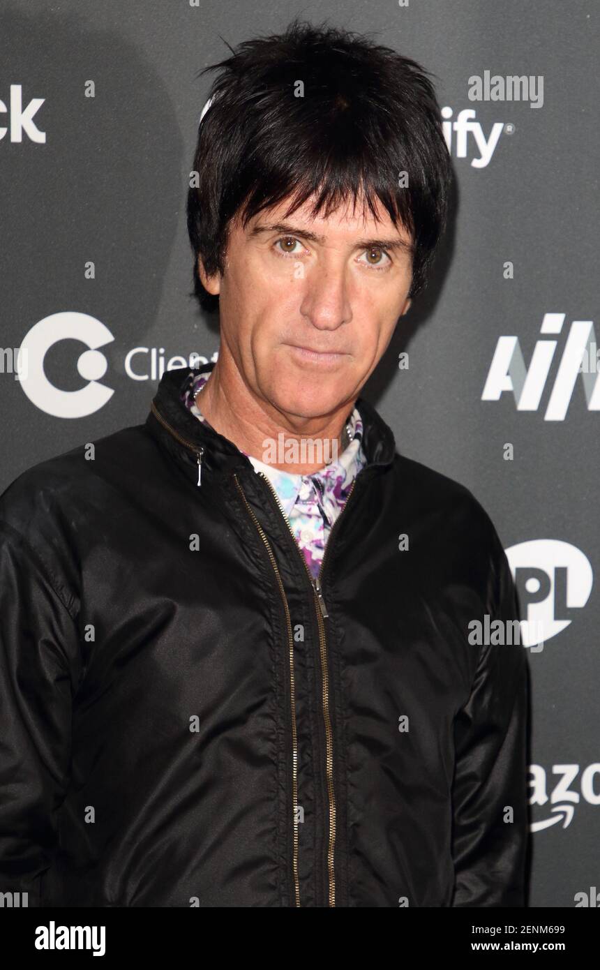 Former The Smiths frontman Johnny Marr on the red carpet arrivals board ...
