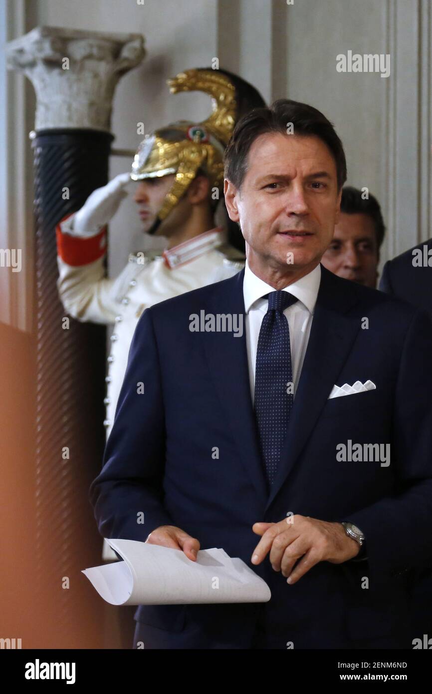 Giuseppe Conte in press conference Rome September 4th 2019. Quirinale ...