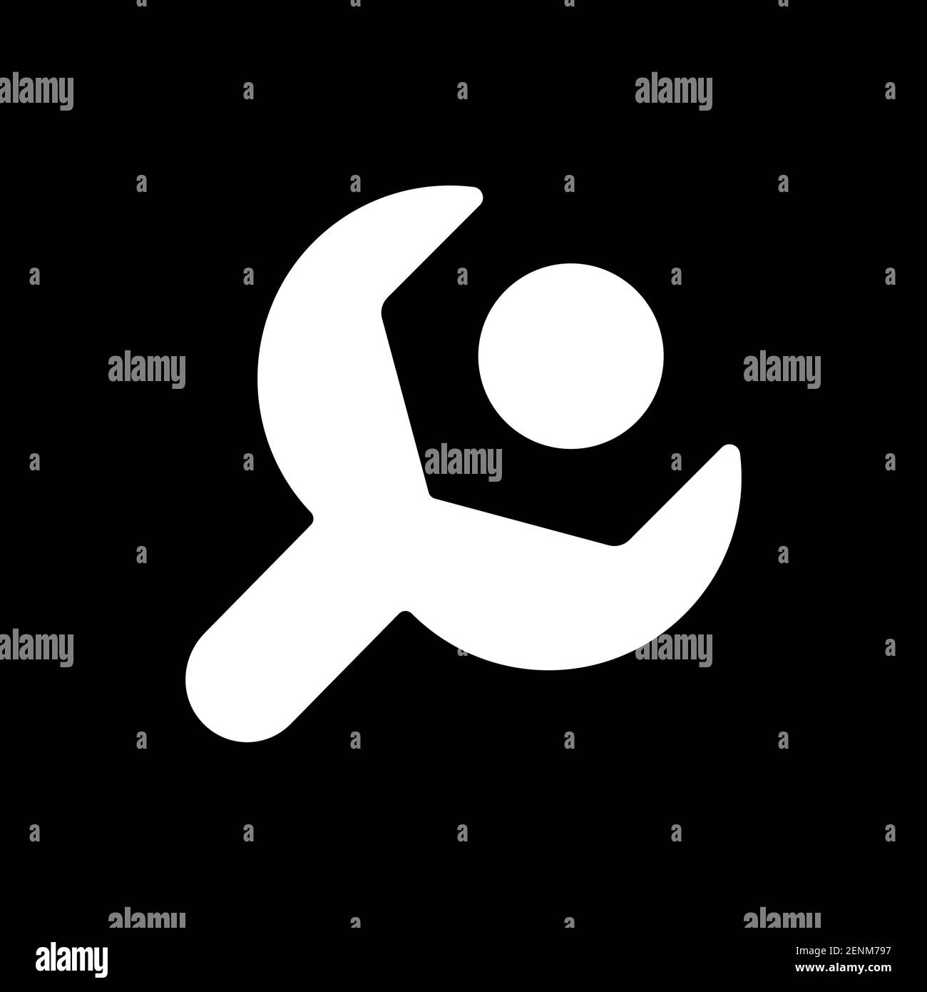 Setup dark mode glyph icon Stock Vector Image & Art - Alamy