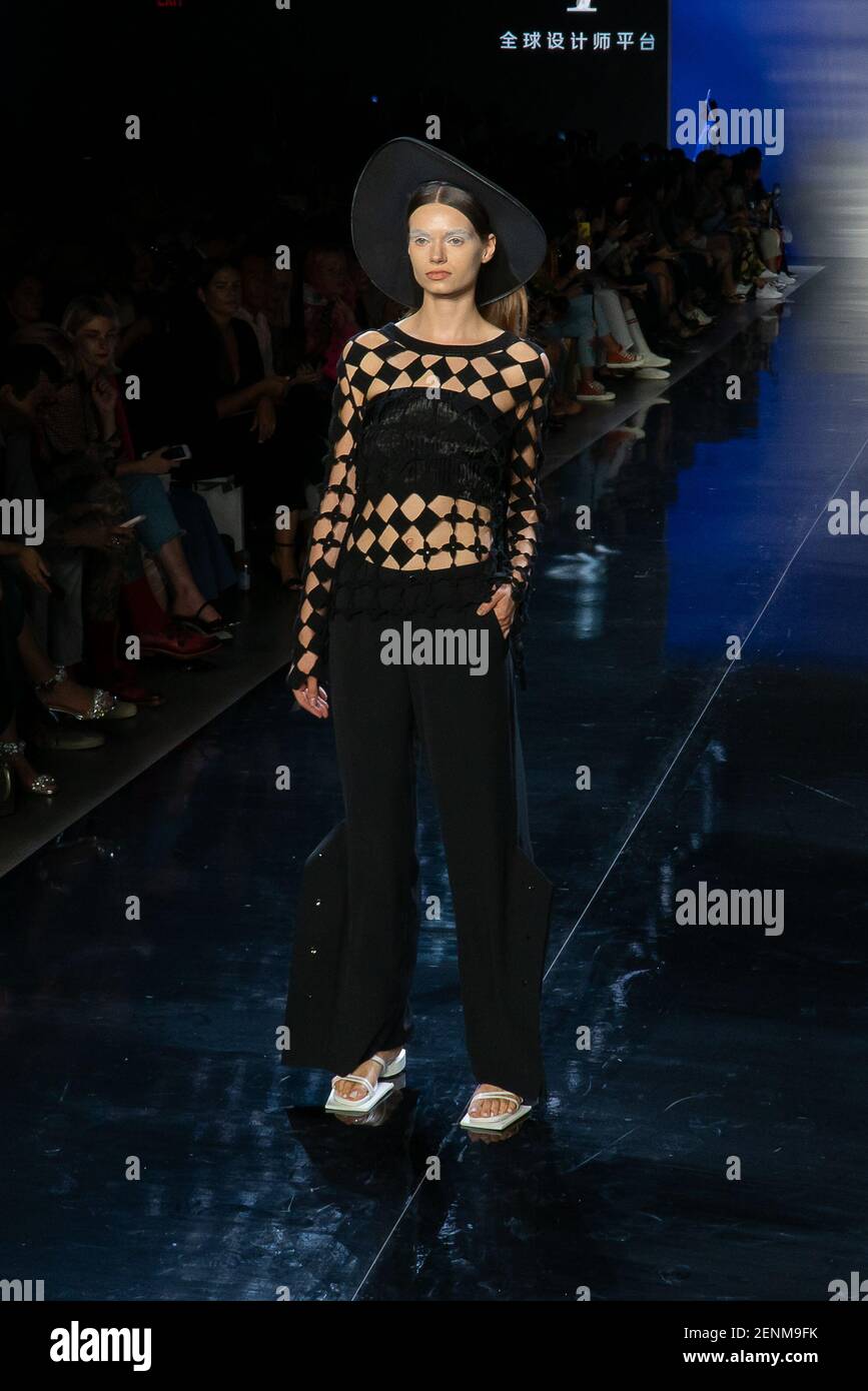 Models walk the NYFW ICY Dynasty Fengyi Tan SS20 Runway Show at Spring ...