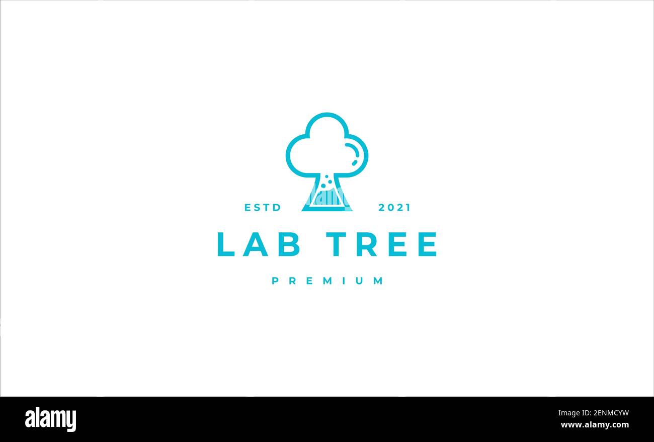 tree laboratory Logo Design Vector illustration Stock Photo - Alamy
