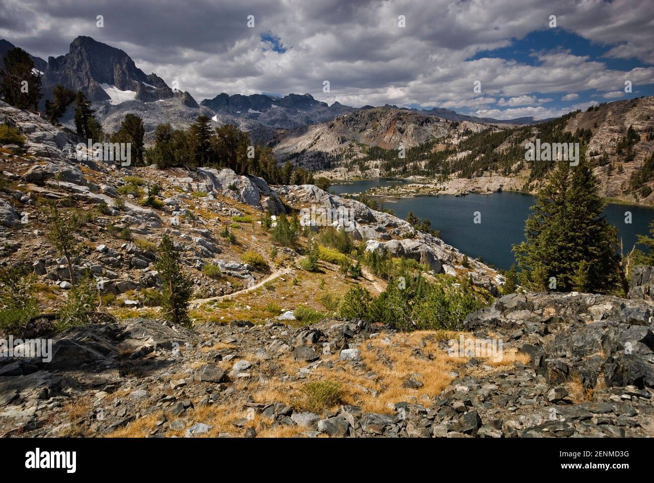 Banner Peak and Ritter Range from John Muir Trail over Garnet Lake ...