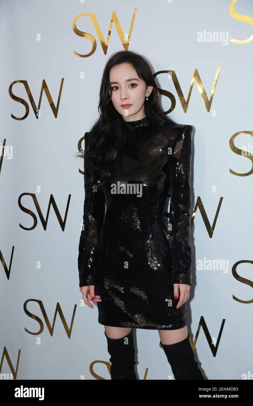 Chinese actress Yang Mi attends a fashion event by Stuart Weitzman in ...