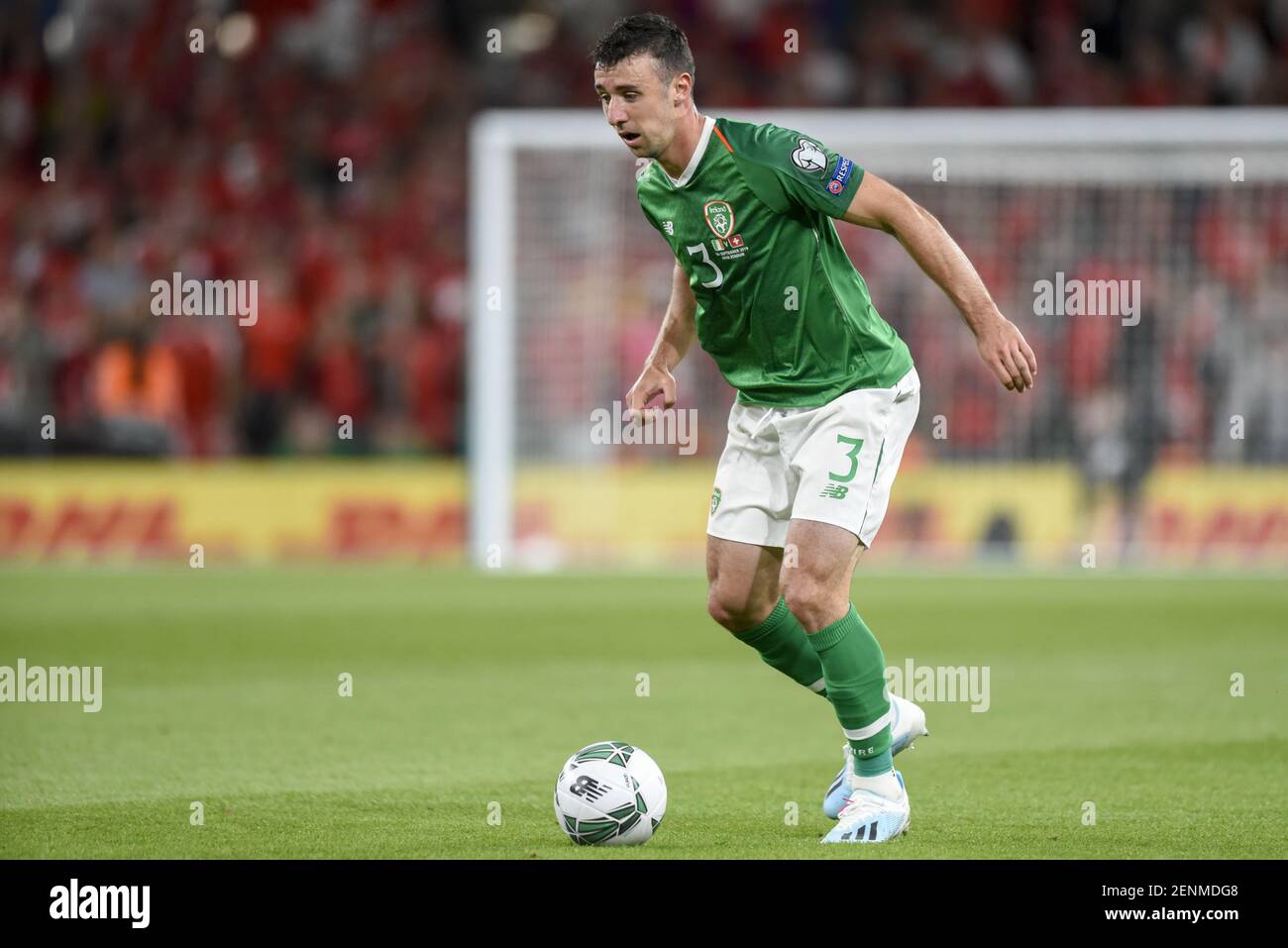 Enda Stevens of Ireland controls the ball during the UEFA EURO 2020 ...