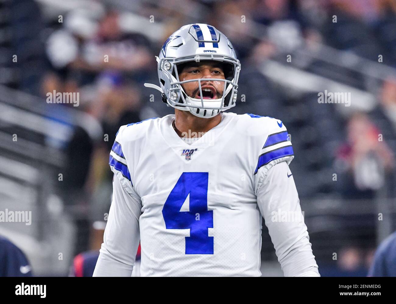 August 24th, 2019:.Dallas Cowboys quarterback Dak Prescott (4) during ...