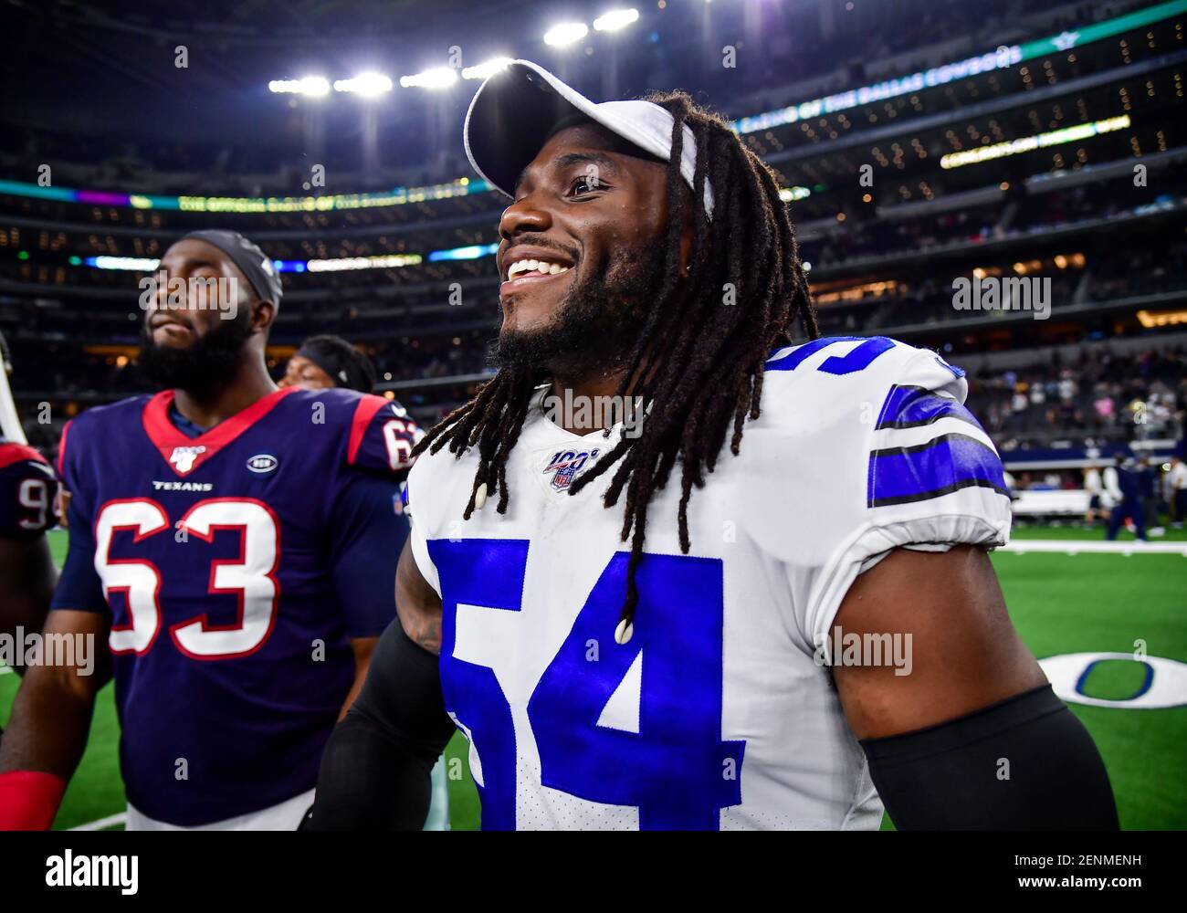 August 24th, 2019:.Dallas Cowboys linebacker Jaylon Smith (54) during ...