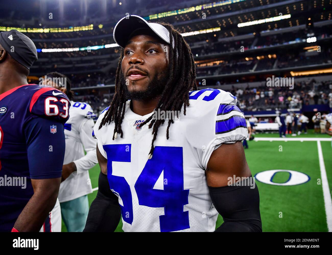 August 24th, 2019:.Dallas Cowboys linebacker Jaylon Smith (54) during ...
