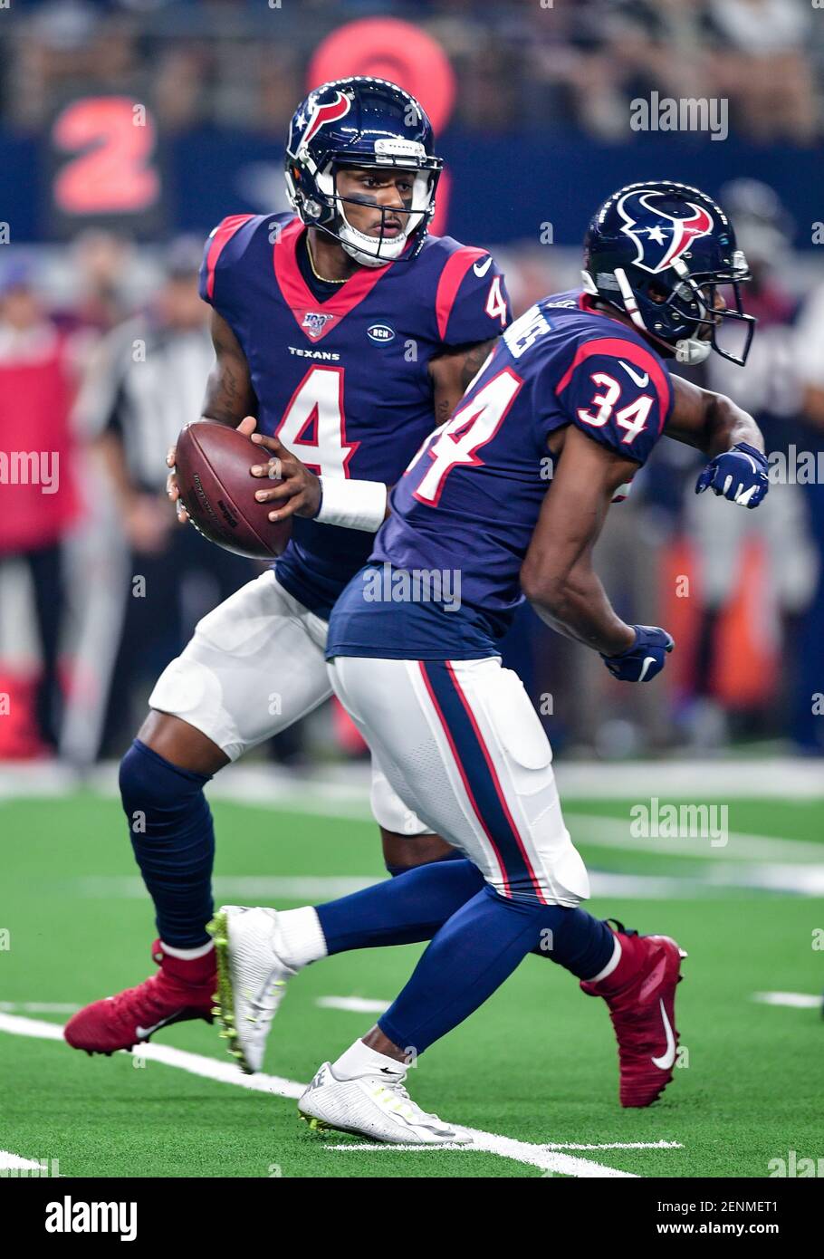 August 24th, 2019:.Houston Texans quarterback Deshaun Watson (4) in ...