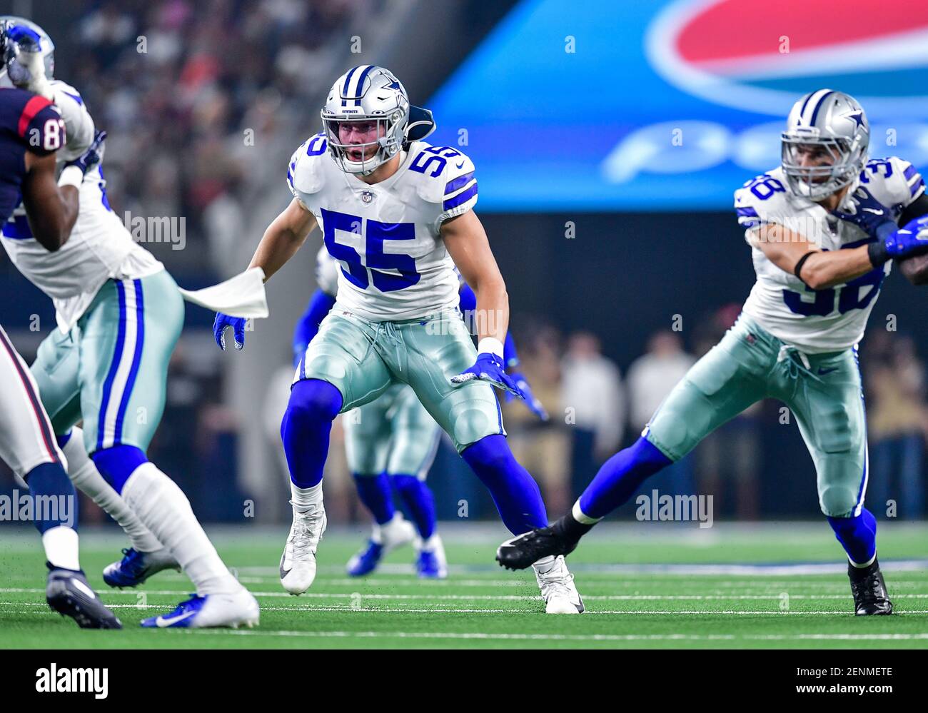August 24th, 2019:.Dallas Cowboys linebacker Leighton Vander Esch (55 ...