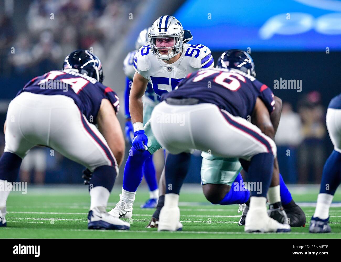 August 24th, 2019:.Dallas Cowboys linebacker Leighton Vander Esch (55 ...