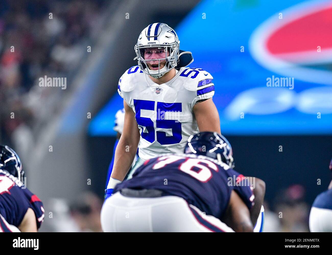 August 24th, 2019:.Dallas Cowboys linebacker Leighton Vander Esch (55 ...