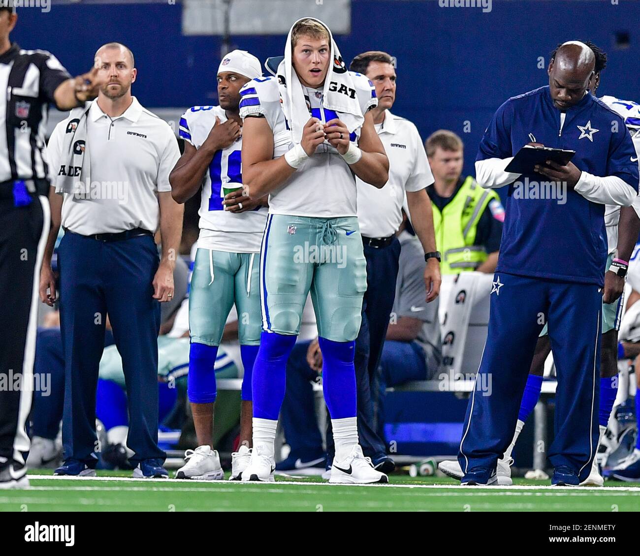 August 24th, 2019:.Dallas Cowboys linebacker Leighton Vander Esch (55 ...