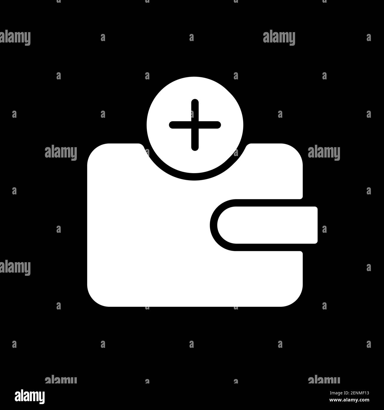 Wallet app dark mode glyph icon Stock Vector Image & Art - Alamy