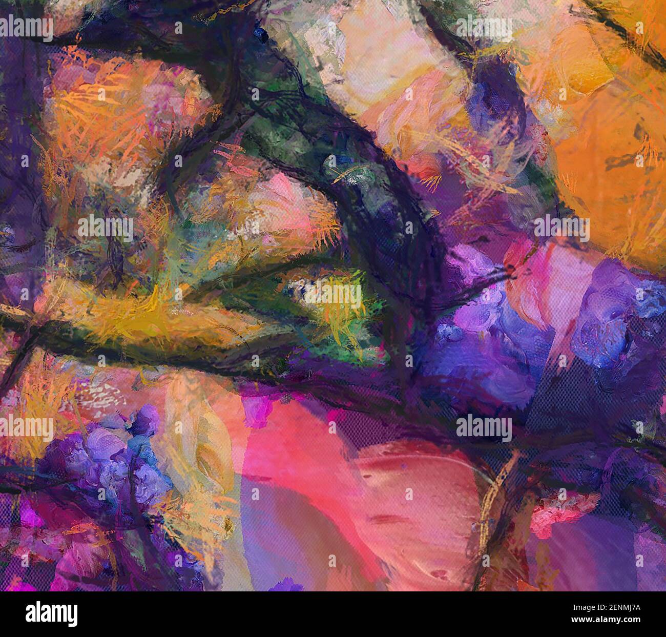 Colorful Abstract Painting. 3D rendering Stock Photo - Alamy