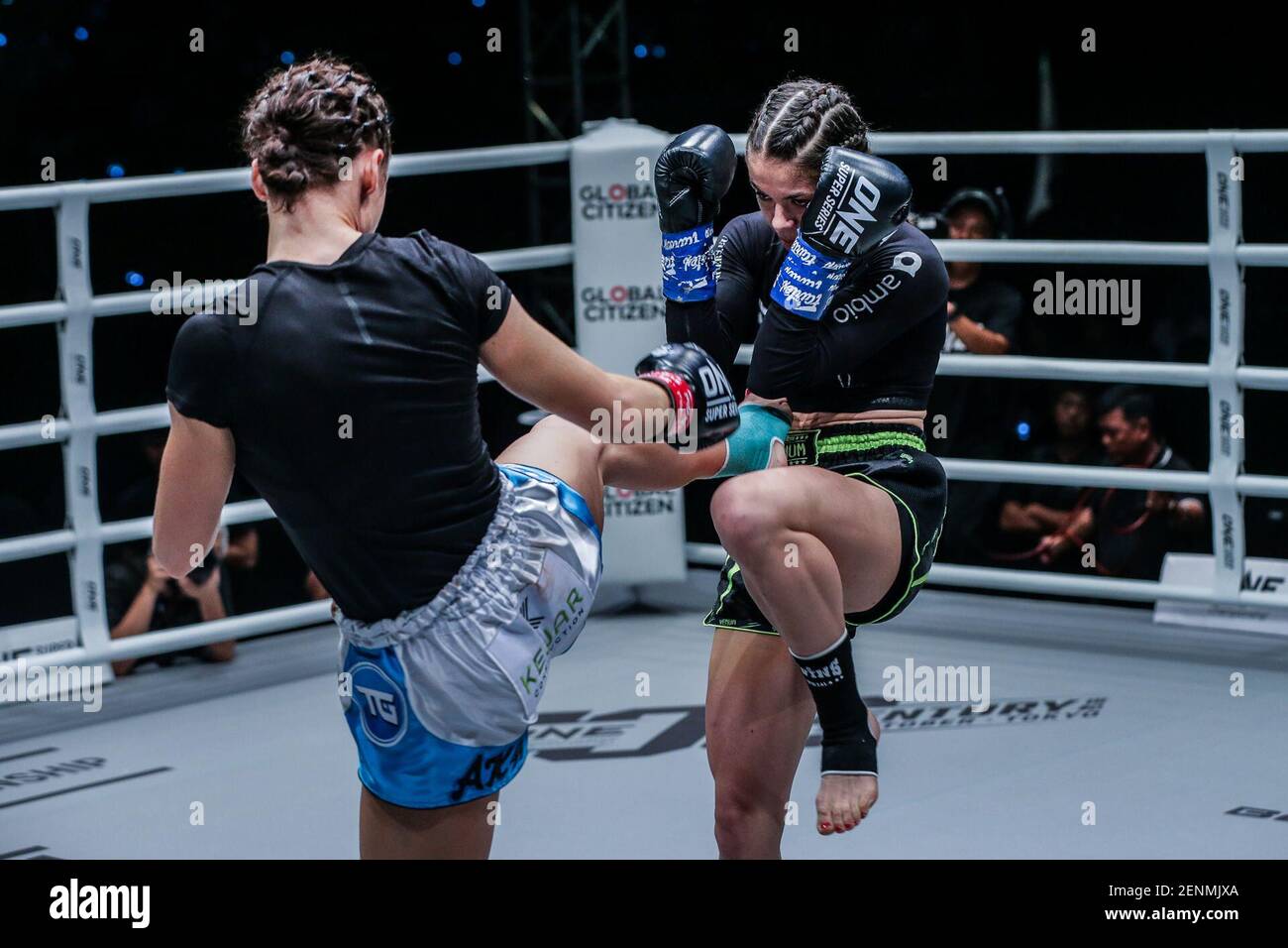 Amber Kitchen VS Viktoria Lipianska during ONE Championship (ONE) as it ...
