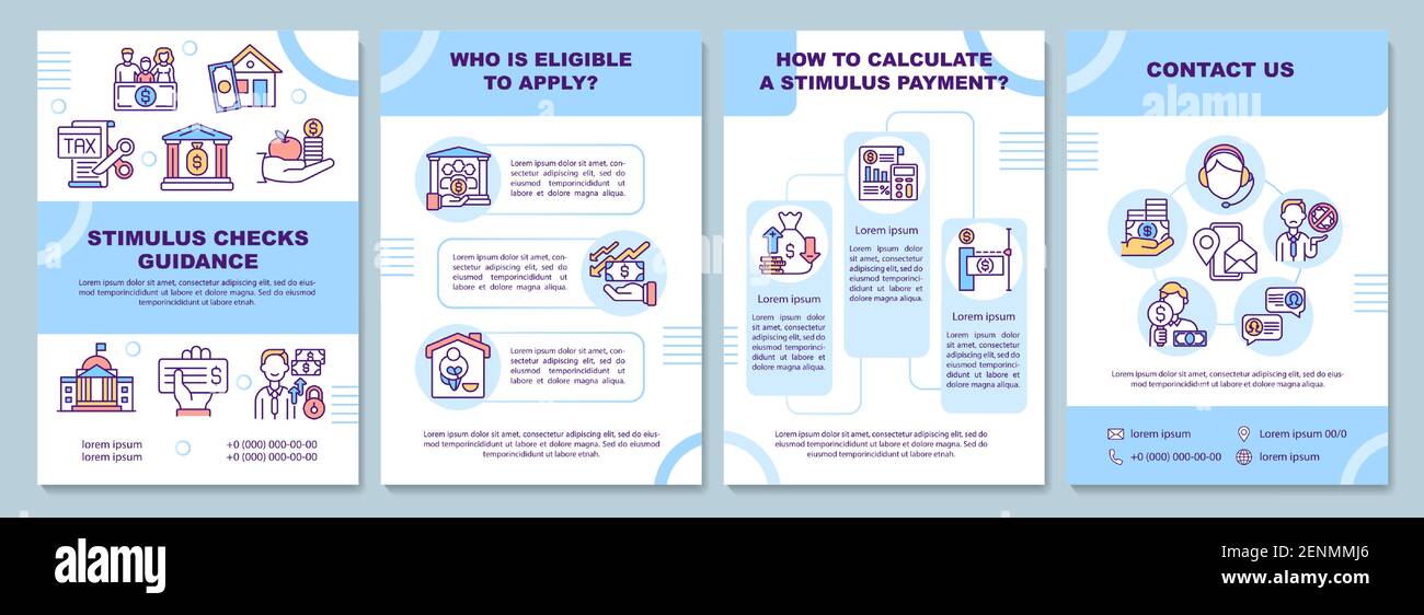 Stimulus checks guidance brochure template Stock Vector Image & Art - Alamy