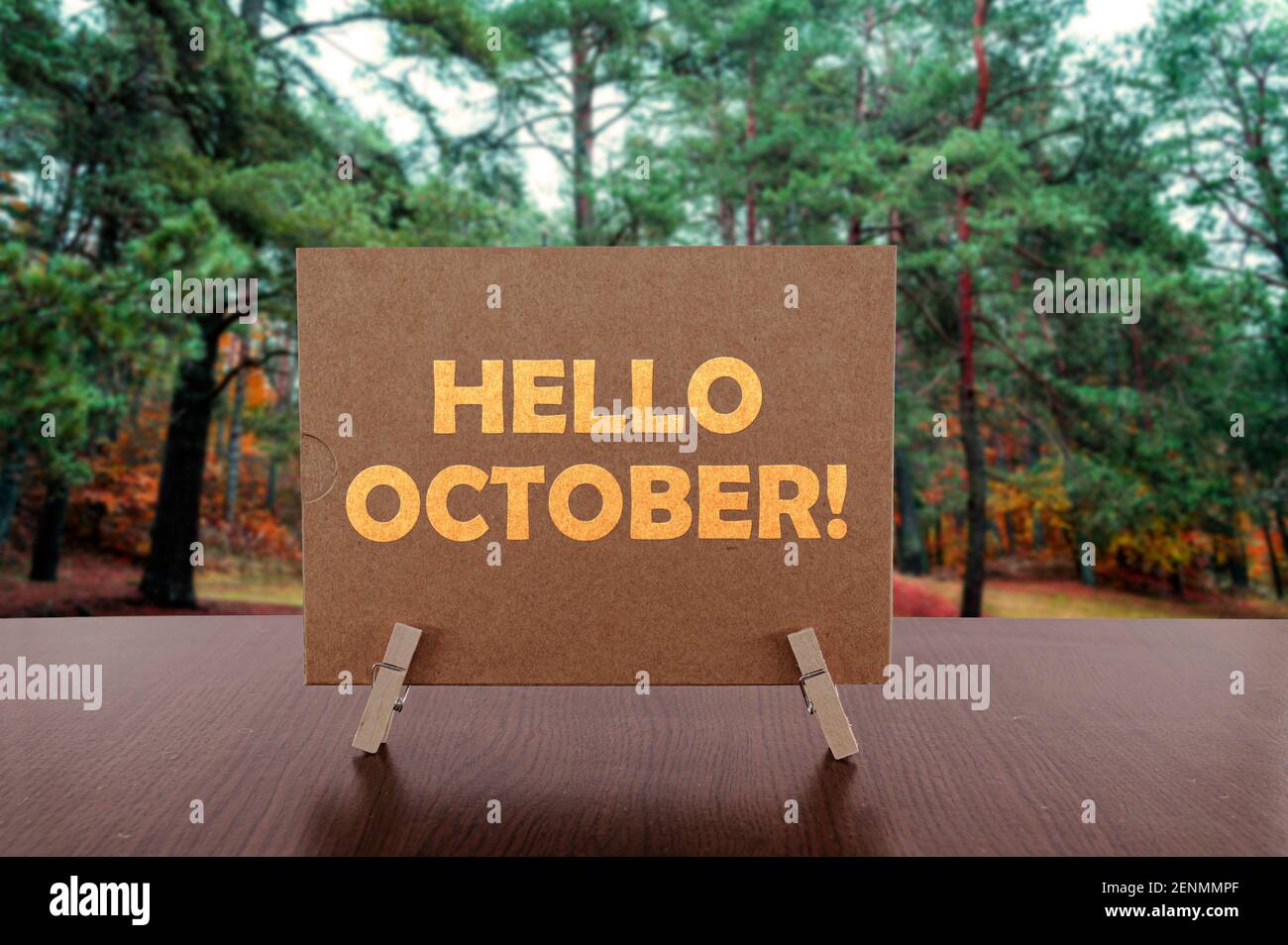 Hello october hi-res stock photography and images - Alamy
