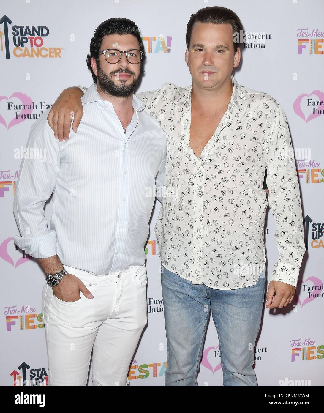(R-L) Sean Stewart and Friend David at the Farrah Fawcett Foundation’s ...