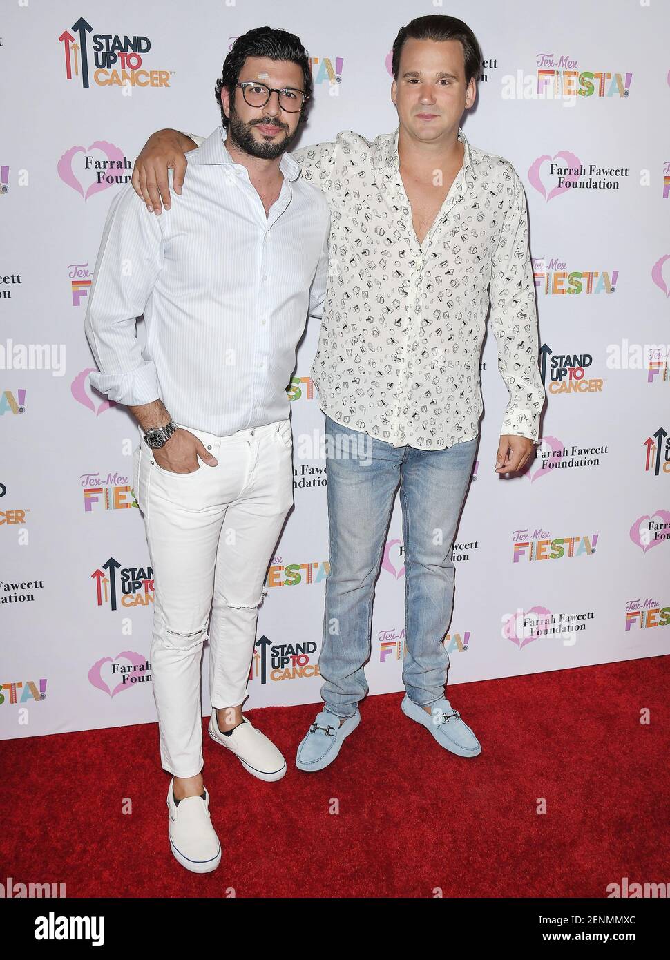 (R-L) Sean Stewart and Friend David at the Farrah Fawcett Foundation’s ...