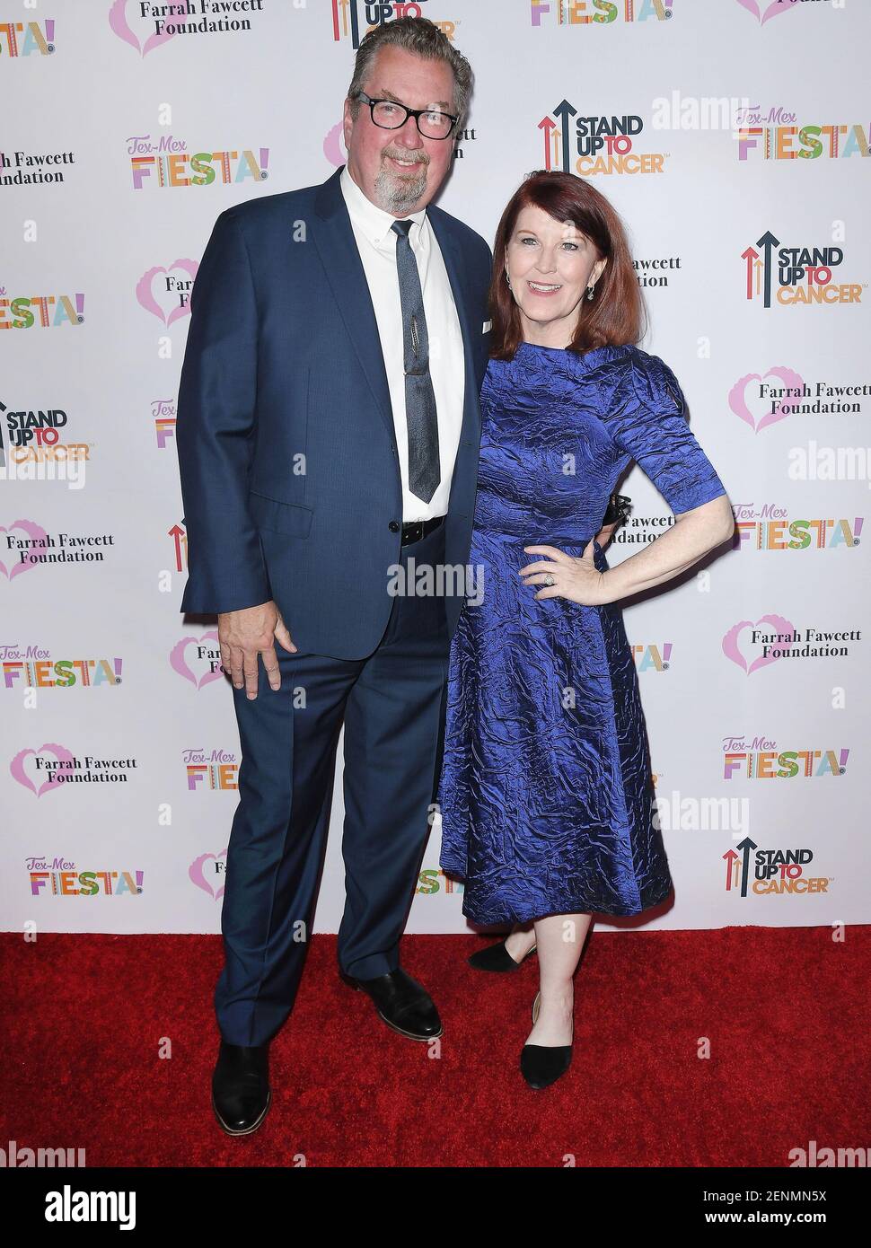 (L-R) Chris Haston and Kate Flannery at the Farrah Fawcett Foundation’s ...