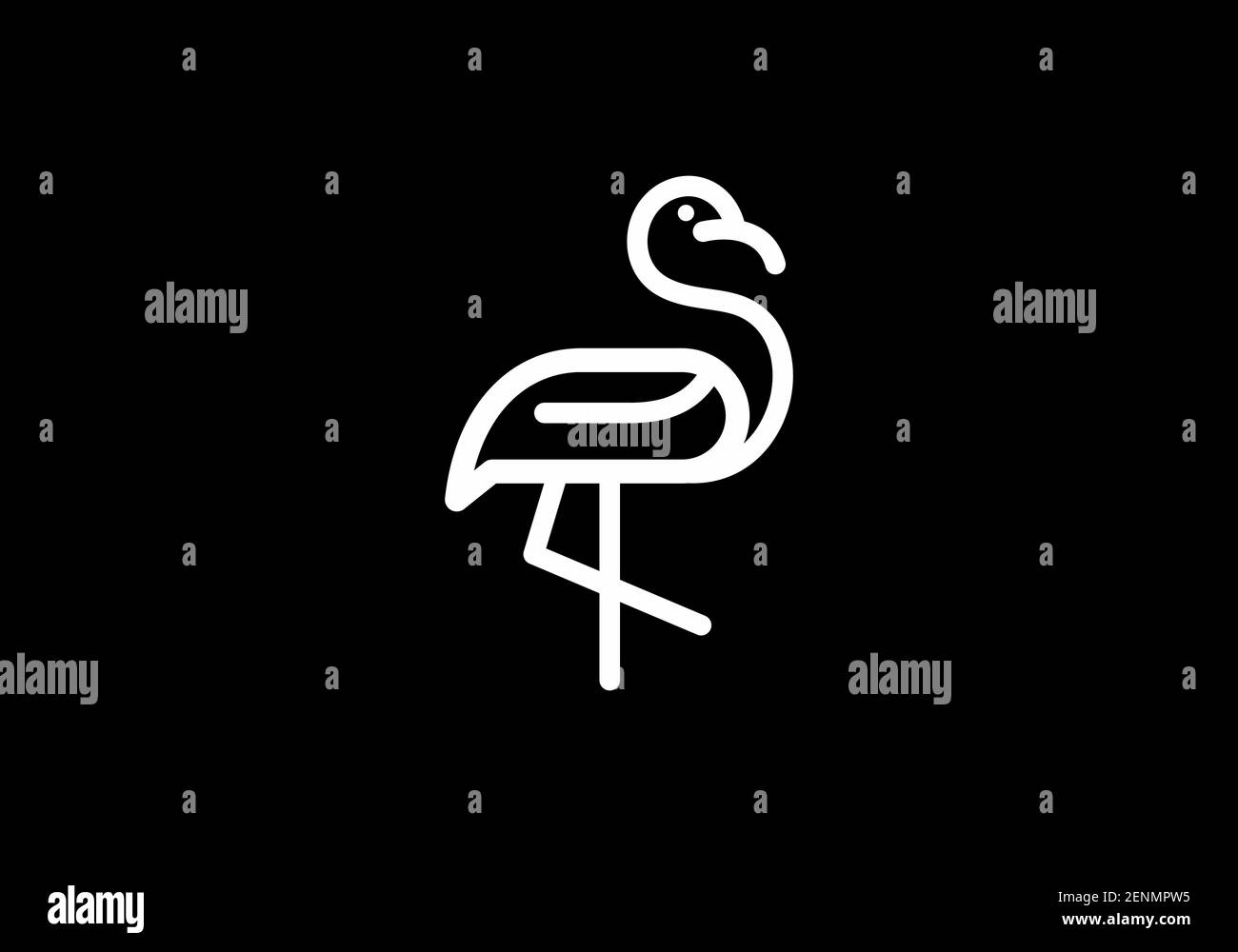 Silhouette crane bird flying Stock Vector Images - Alamy