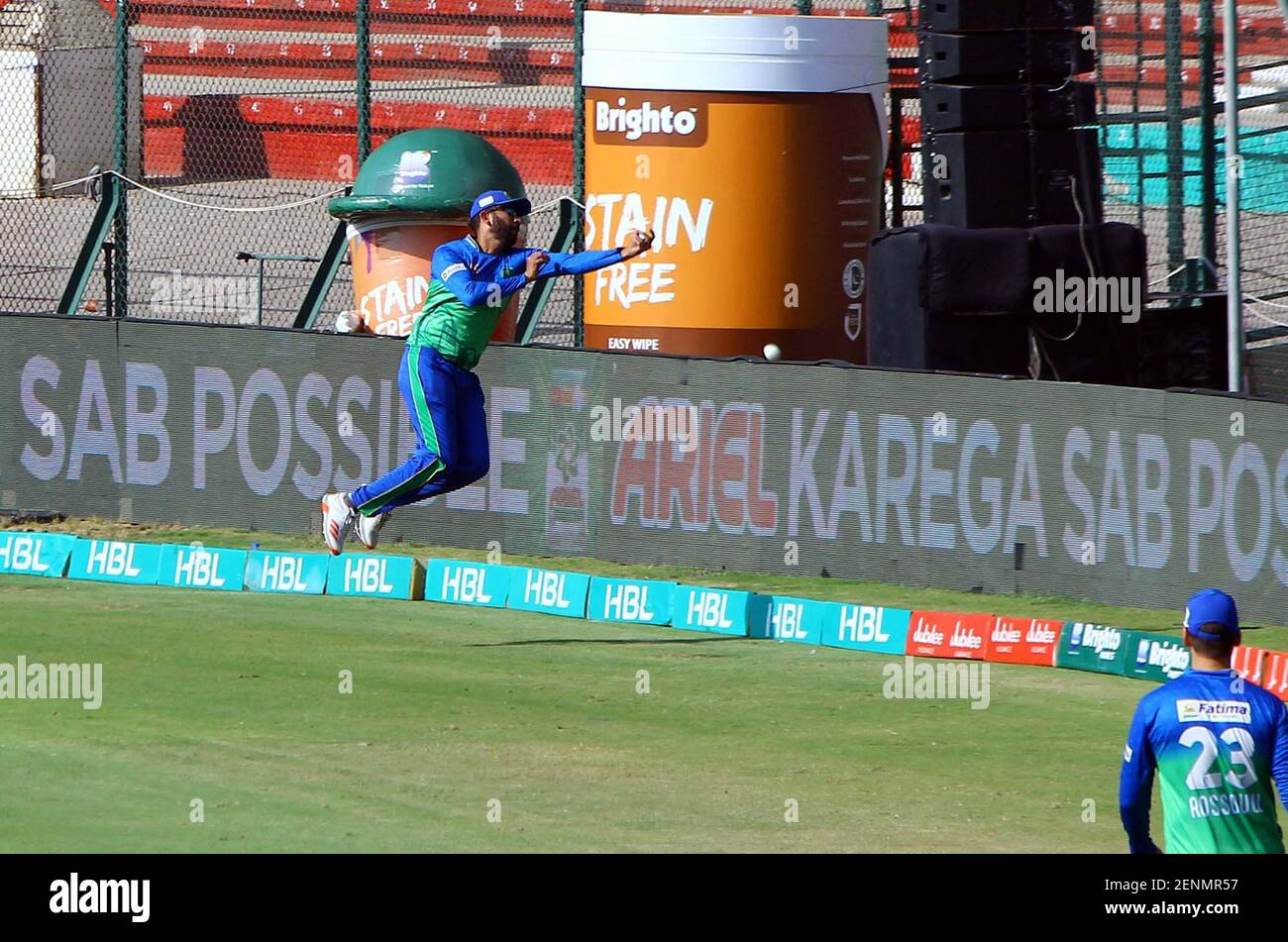 Multan Sultans' Sohaib Masood in action during the Pakistan Super ...