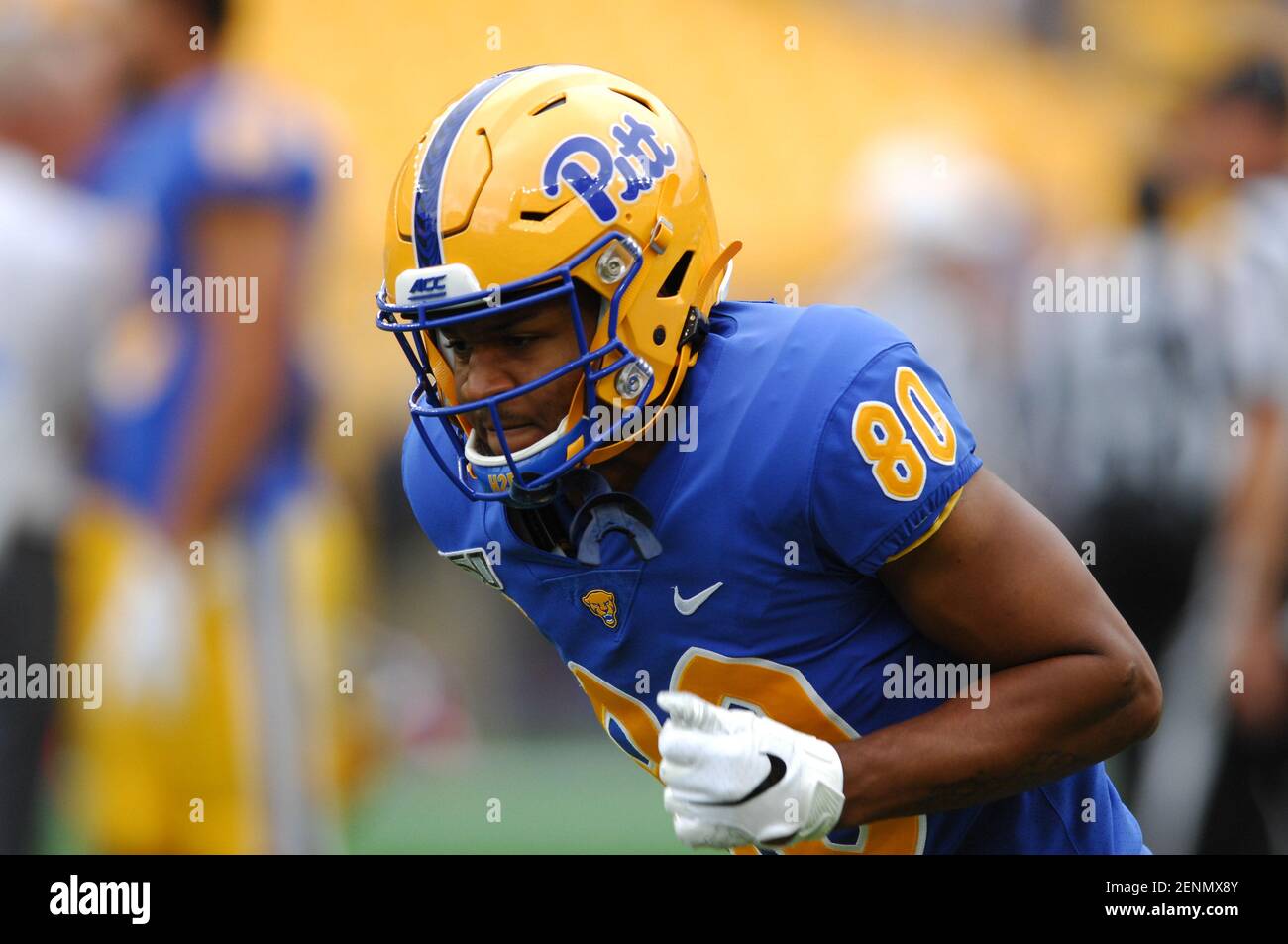 September 7th, 2019: Cameron O'Neil #80 during the Pitts Panthers vs ...
