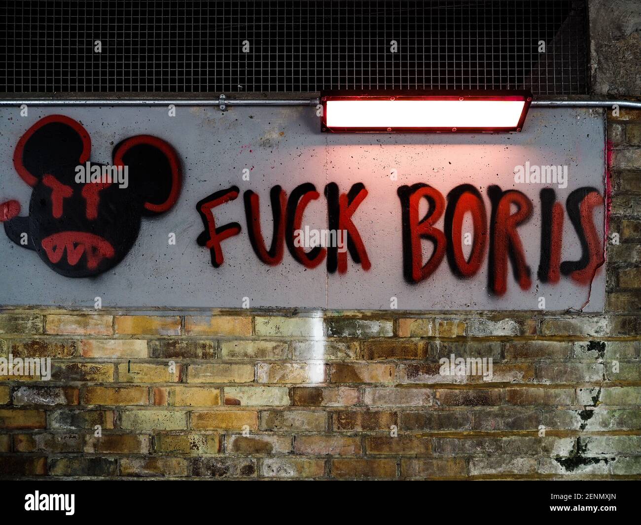 Boris johnson protest graffiti hi-res stock photography and images - Alamy