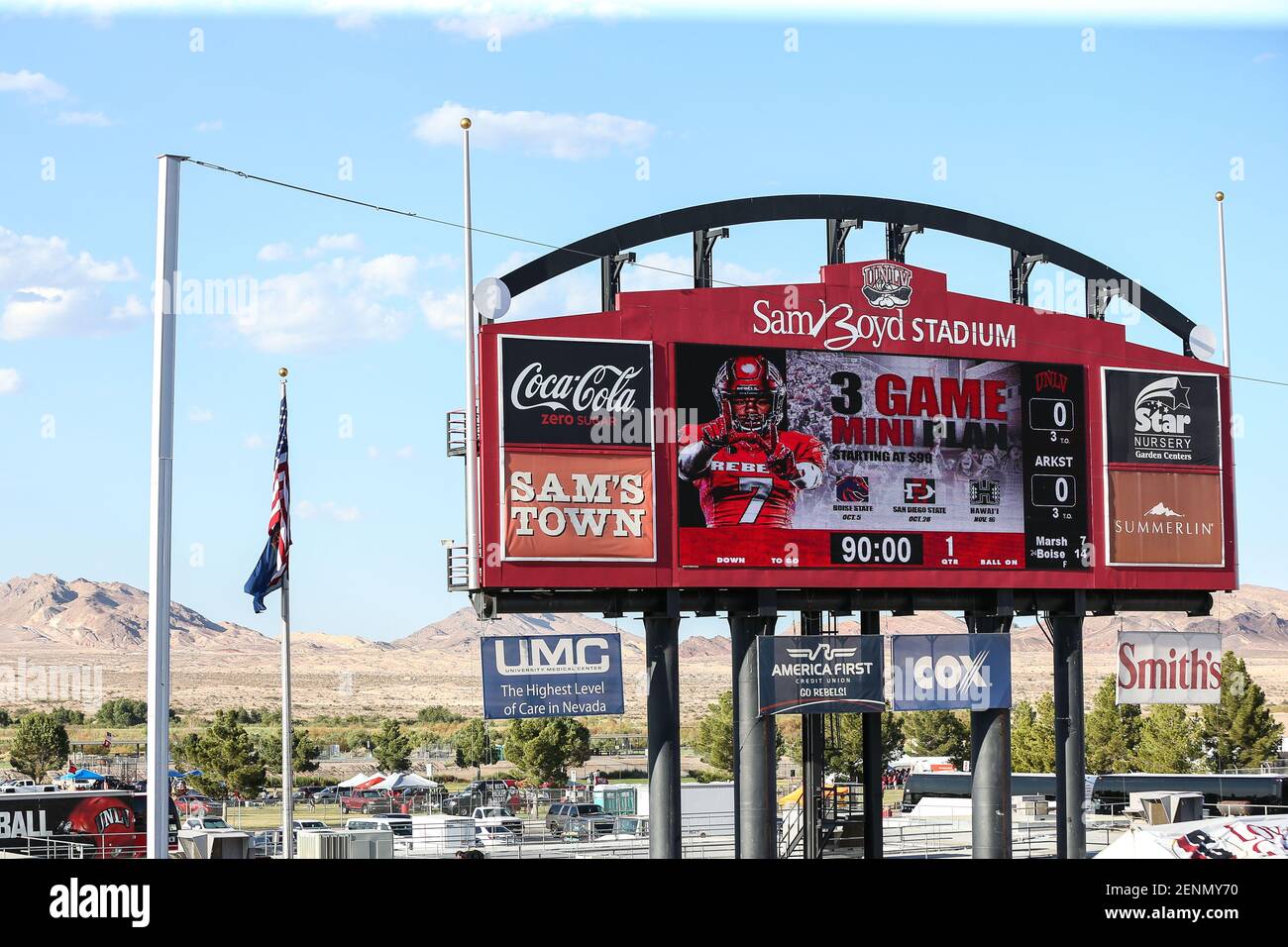 September 7, 2019: A photo of the scoreboard taken prior to the start ...