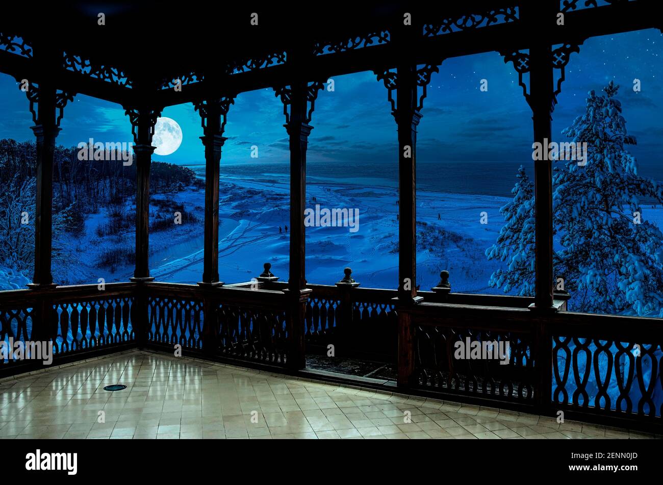 View From Balcony At Night High Resolution Stock Photography and Images ...