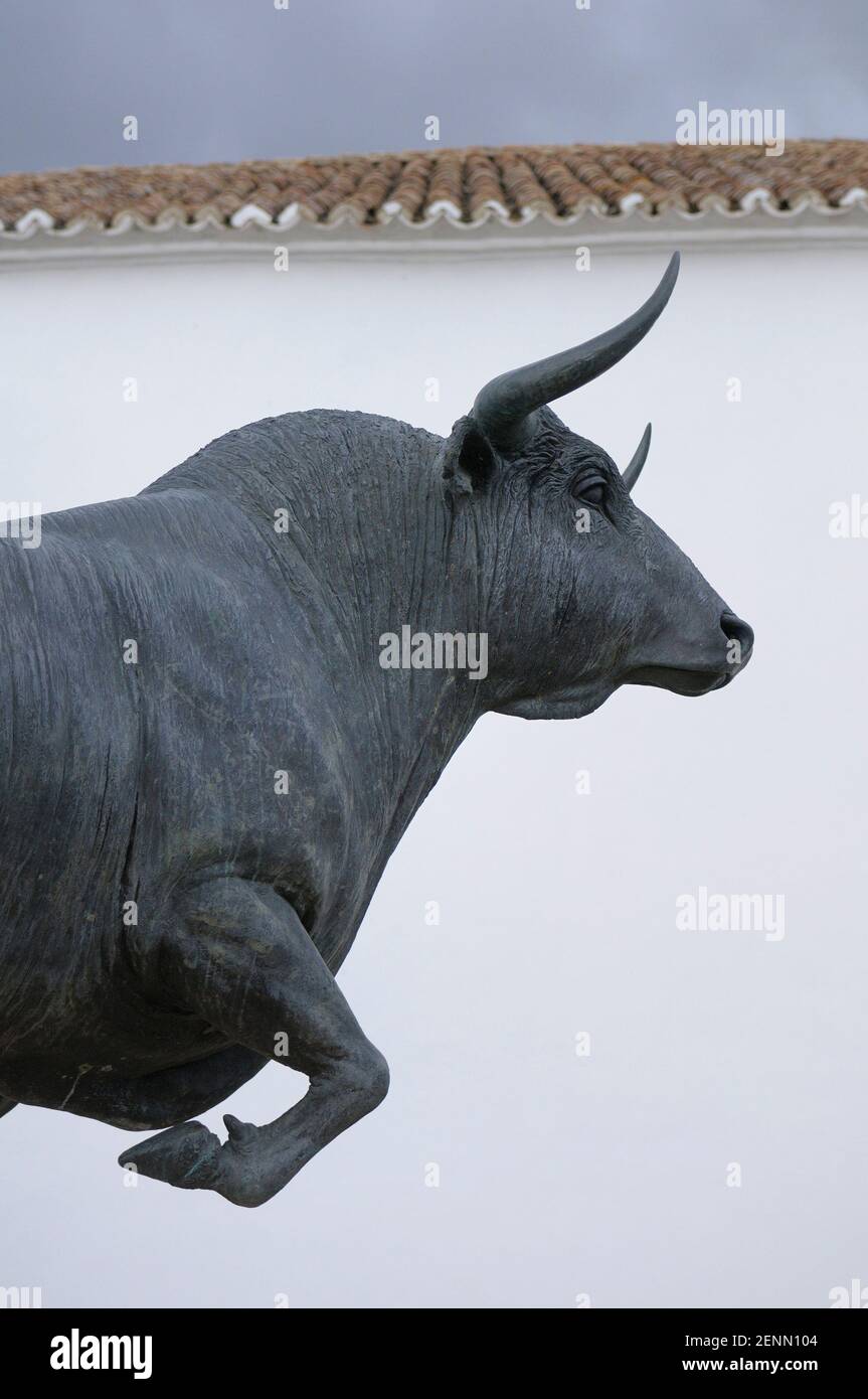 Al Toro de Lidia outside the Plaza de Toros (Bullring), Ronda ...